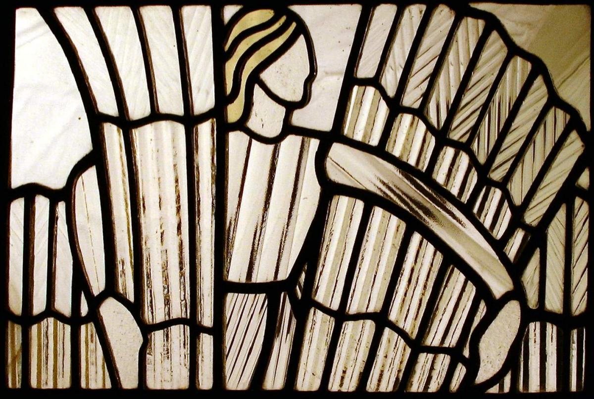 Woman Gathering Sheaves of Corn - ELYGM:1993.1 The Stained Glass Museum ...